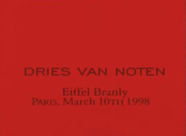 Показ женской коллекции Dries Van Noten осень-зима 1998-1999