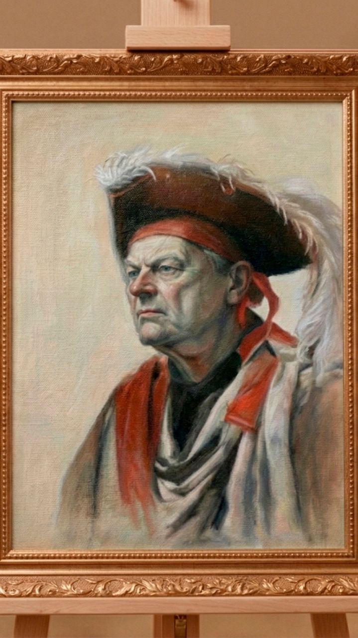 Портрет натурщика в шляпе