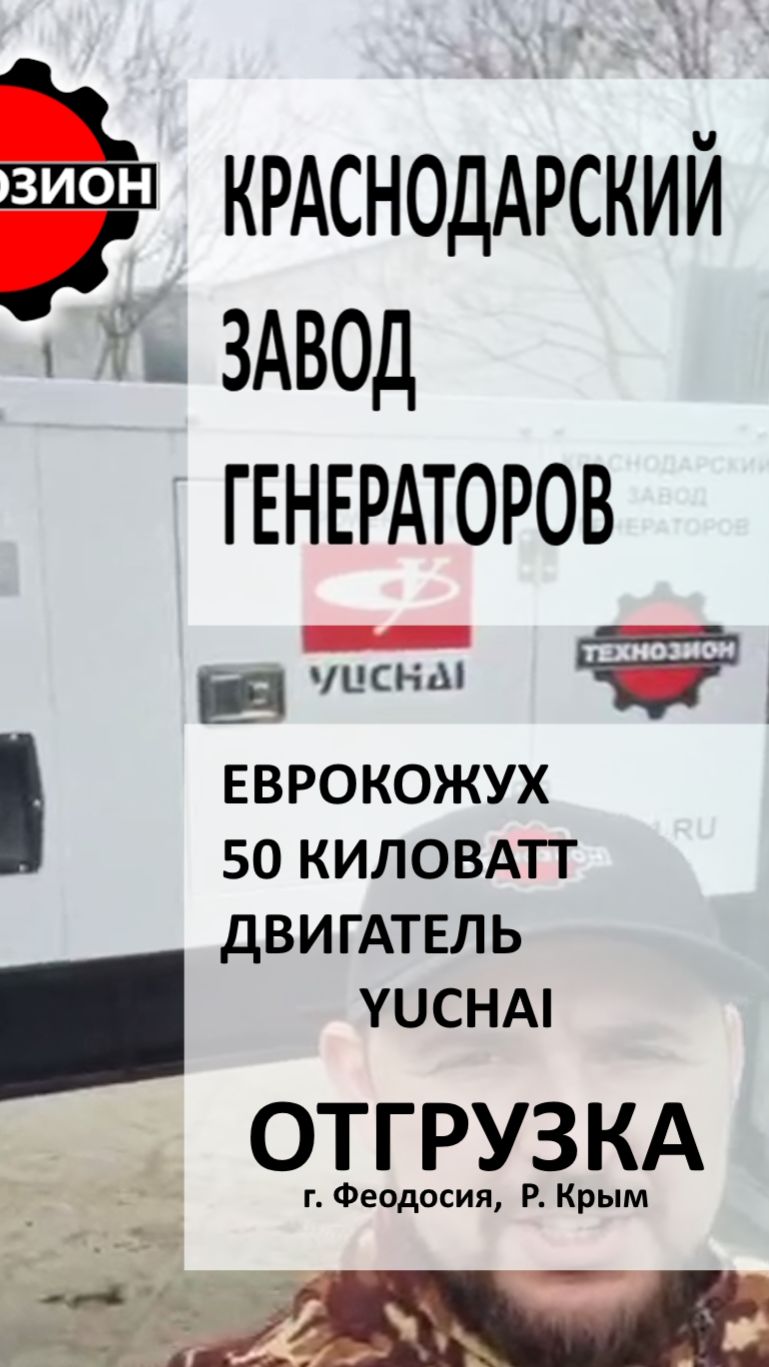 Дизельный генератор "Технозион" 50 кВт YUCHAI в еврокожухе для системы полива садов в г. Феодосия