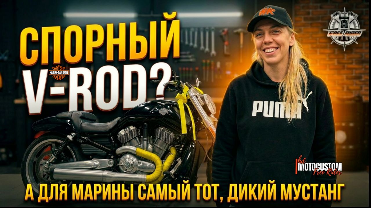 Почему V-Rod вызывает споры в сообществе Харлей? Но он любим многими, например, МАРИНА! MUSCLE