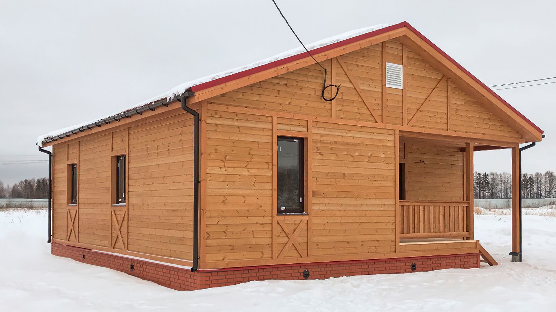 Каркасный дом 86м2 для постоянного проживания по проекту «Смит»