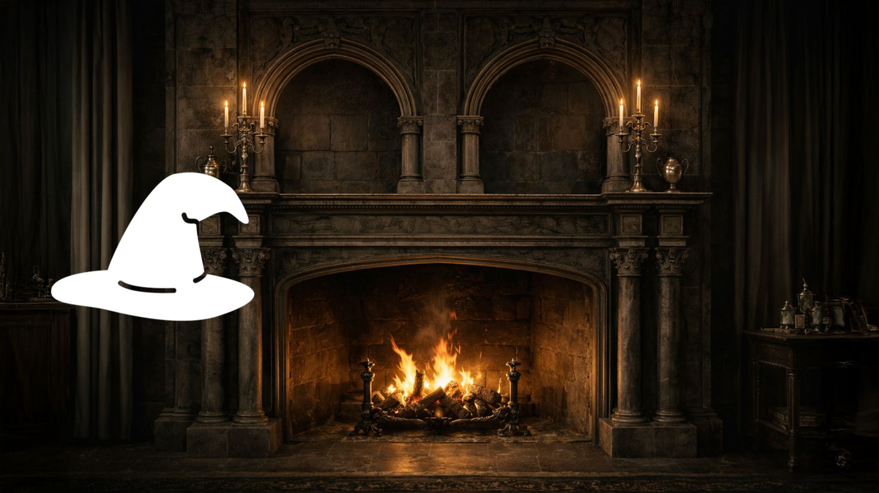 камин 4 часа • особняк волшебников ночь уют • для сна и отдыха 🔥Особняк Малфой • Фоновое видео