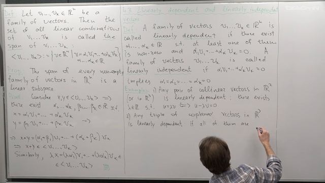 Smirnov S.V. - Linear Algebra - 4. Coordinate Space ℝⁿ. Linear Combinations and Bases