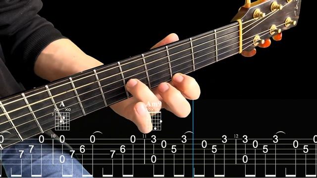 ИГРА АККОРДАМИ на Гитаре 008. Уроки Гитары. Аккорды и табы для Гитары Guitar B28