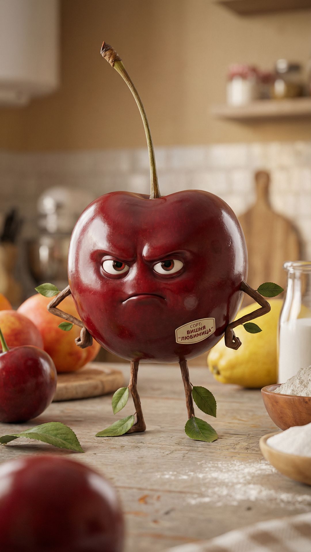 Я вишня. Я оставлю кислый след на твоей самоуверенности