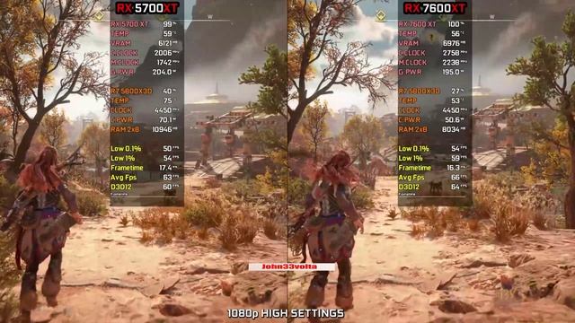 Rx 5700 Xt Vs Rx 7600 Xt + Ryzen 7 5800X3D в 10 играх