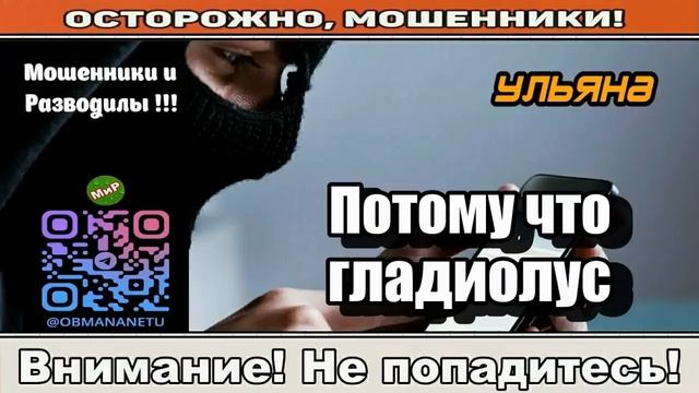 Мошенники звонят по телефону _ Потому что гладиолус ( сборник ).