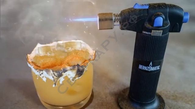 Горелка-паяльник-фен газовая мини BernzOmatic ST2200T Пример пламени