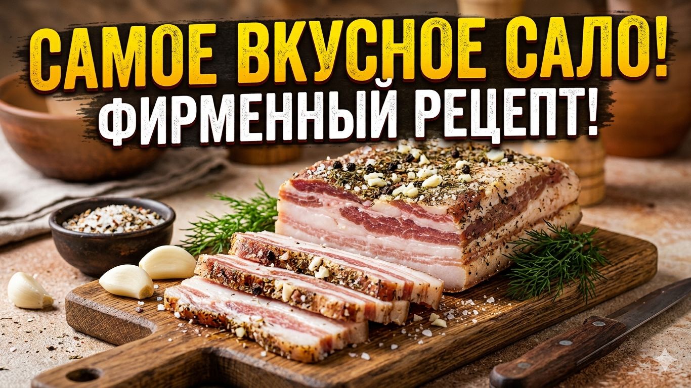 Самое ВКУСНОЕ соленое САЛО: мой фирменный рецепт!