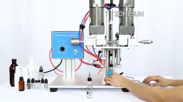 Настольная укупорочная машина ZONESUN для флаконов и бутылок | Обзор