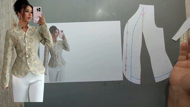 Моделирование. Стильный жакет не оставит вас равнодушными. Выкройка № 2003.