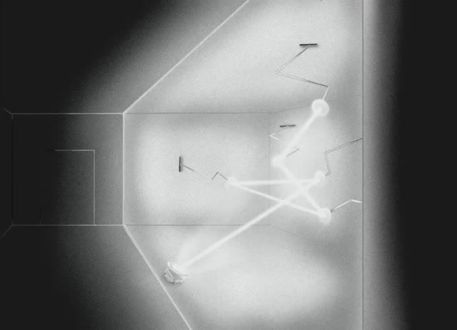 Таймлапс процесса рисования освещения в тёмной комнате