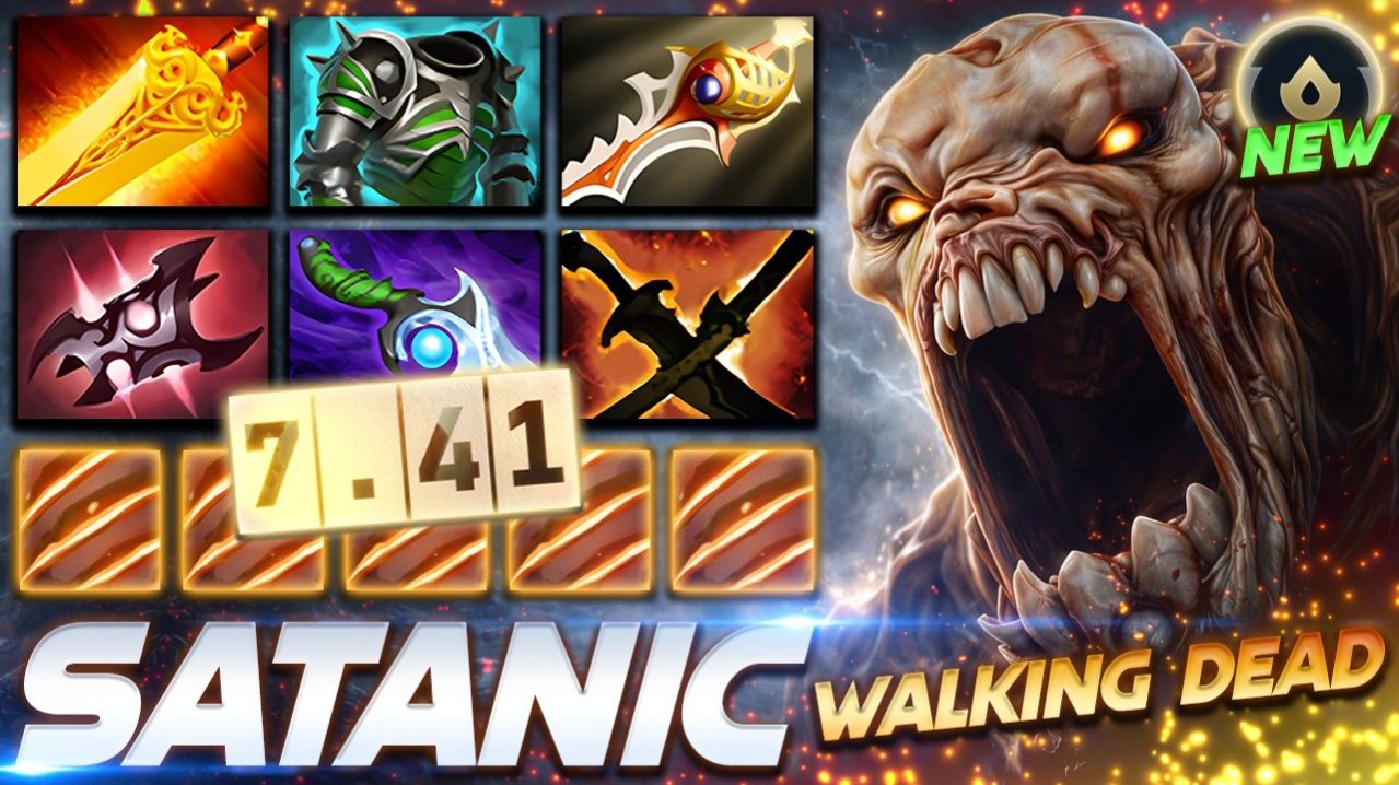 [7.41] Satanic Lifestealer Walking Dead — профессиональный геймплей в Dota 2 [Смотри и учись]