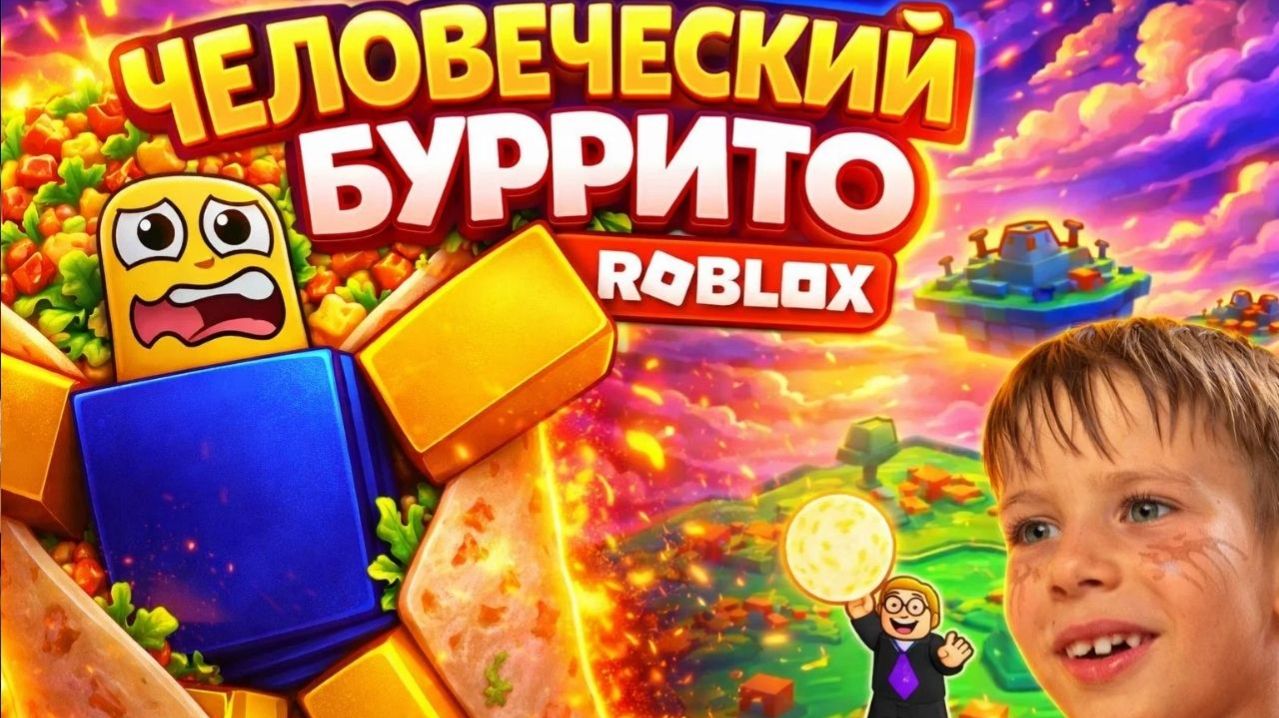 ROBLOX ЧЕЛОВЕЧЕСКИЙ БУРРИТО 🌯😱 Алекс и папа