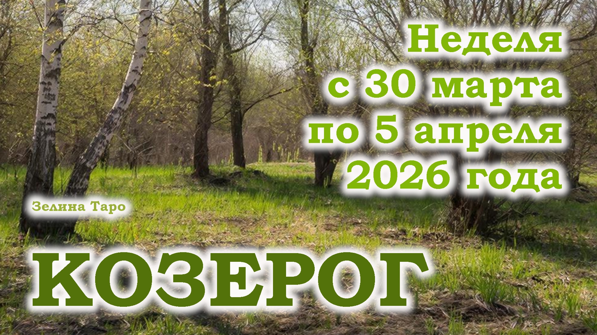 КОЗЕРОГ | ТАРО прогноз на неделю с 30 марта по 5 апреля 2026 года
