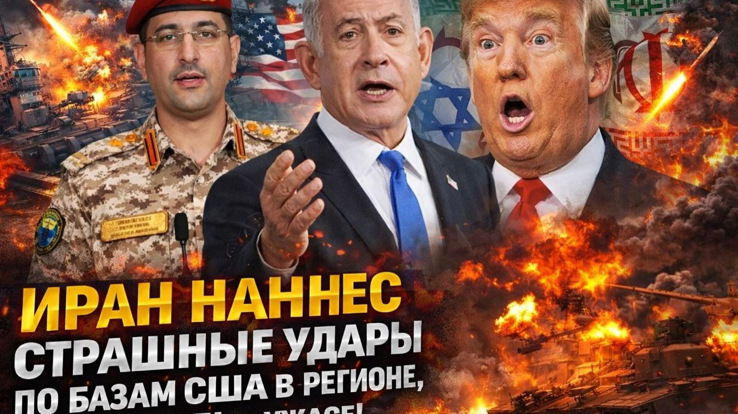 ⚡️Иран нанес удары по базам США в регионе, Израиль в Ужасе!