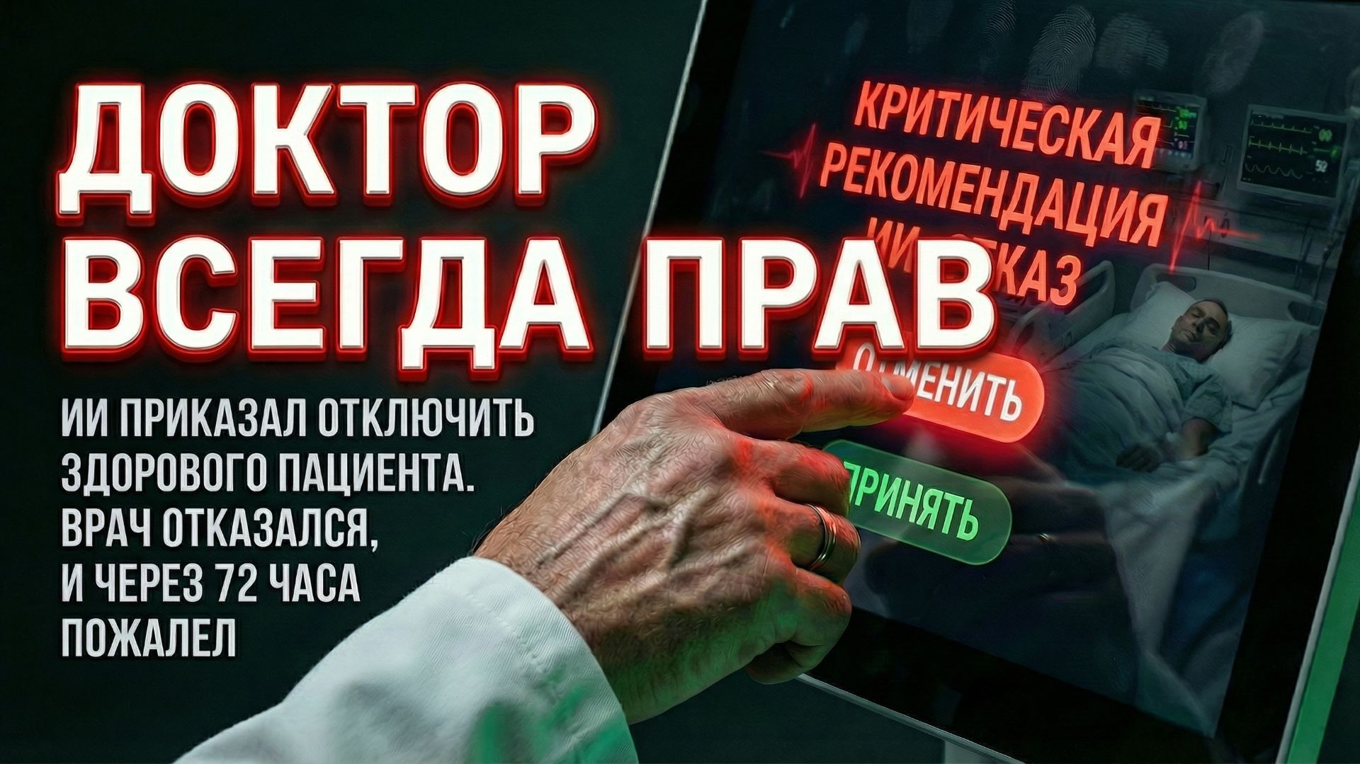 🎧 ДОКТОР ВСЕГДА ПРАВ — оригинальный аудиорассказ | Медицинский технотриллер