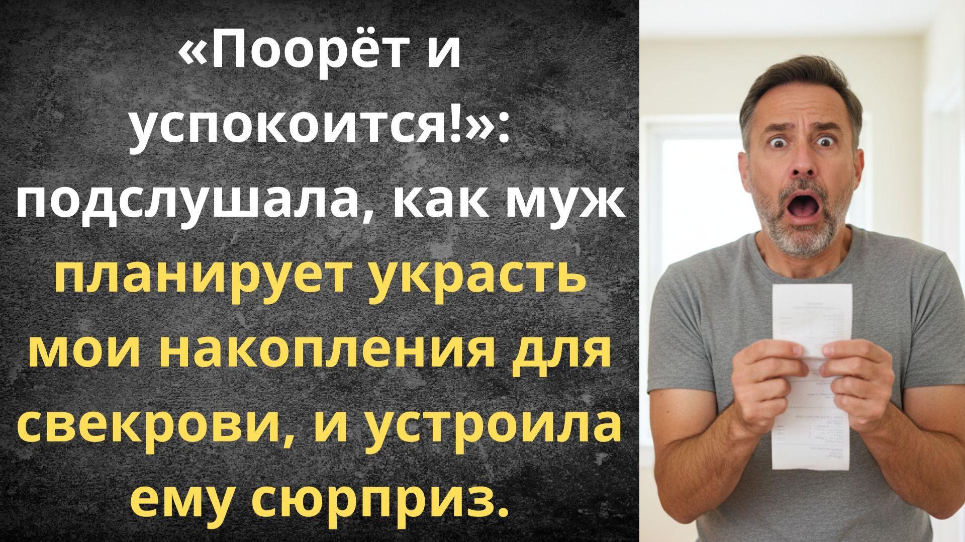 Подслушала план мужа украсть мои деньги | Истории из жизни