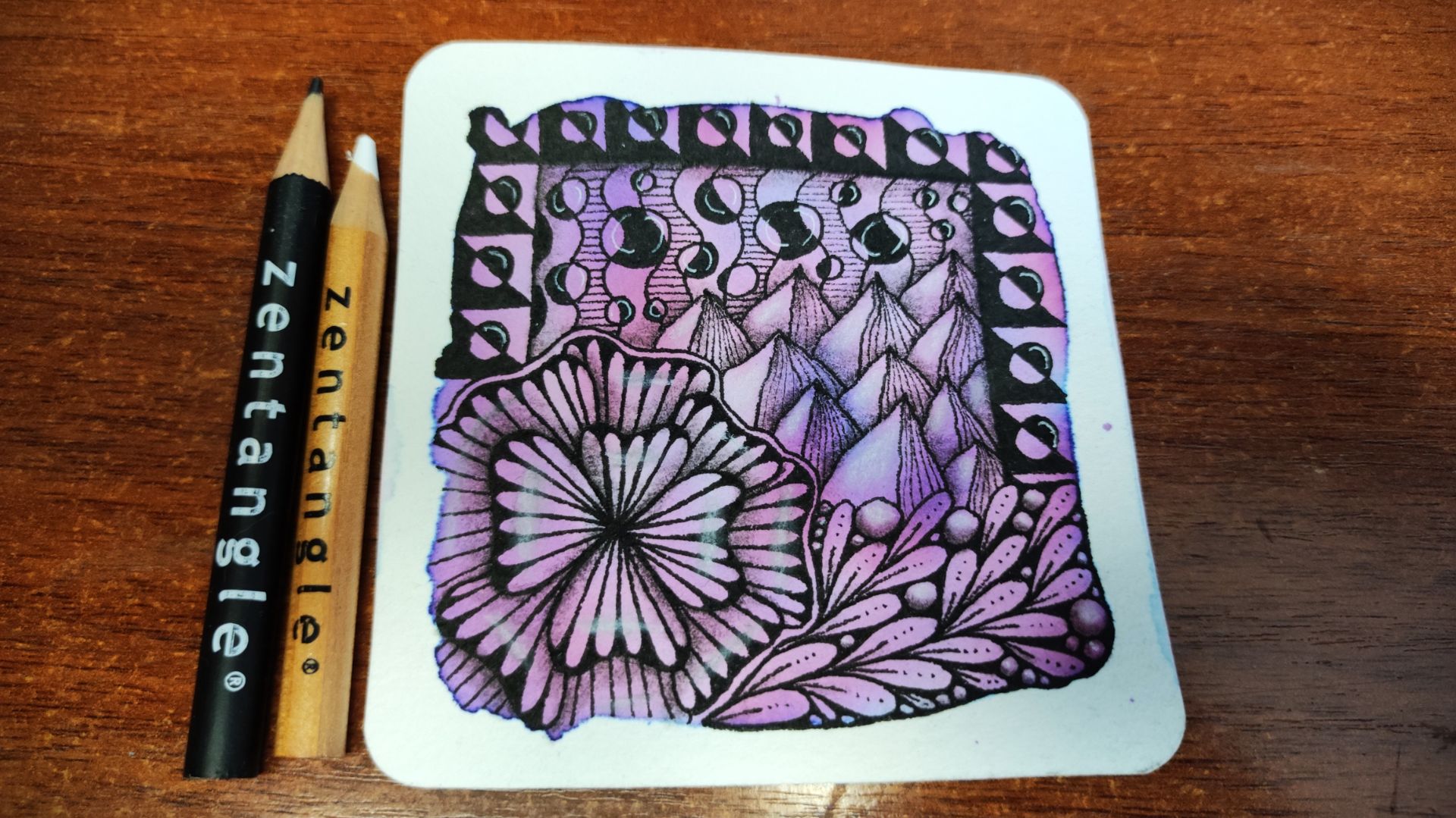 Зентангл Горы в танглах