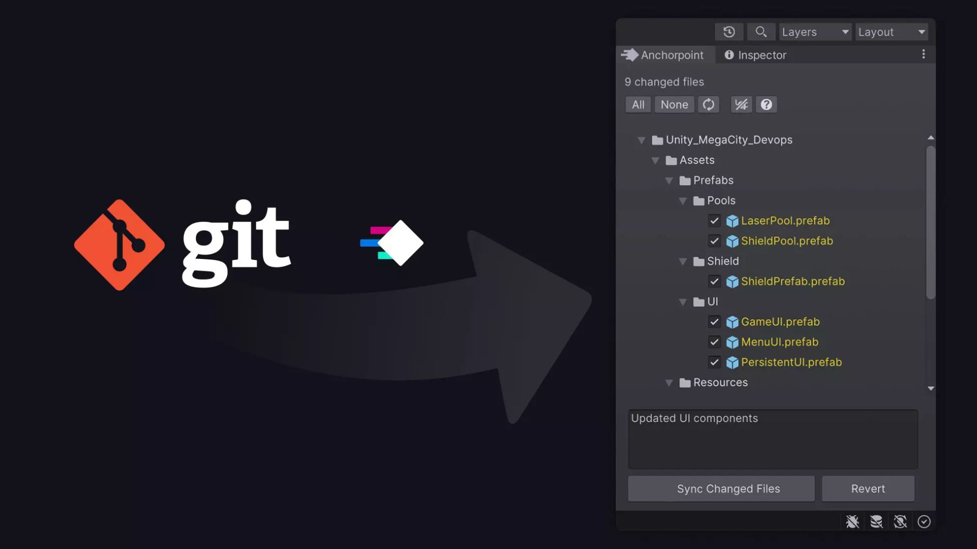 Asset Unity - Git (Anchorpoint) plugin for Unity (Anchorpoint для управления версиями на основе Git)