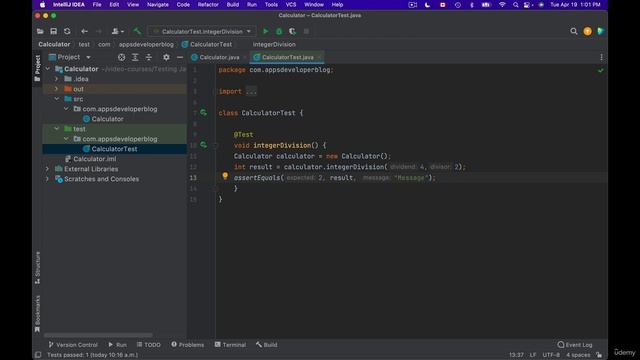 3. Assertions and Assertion message