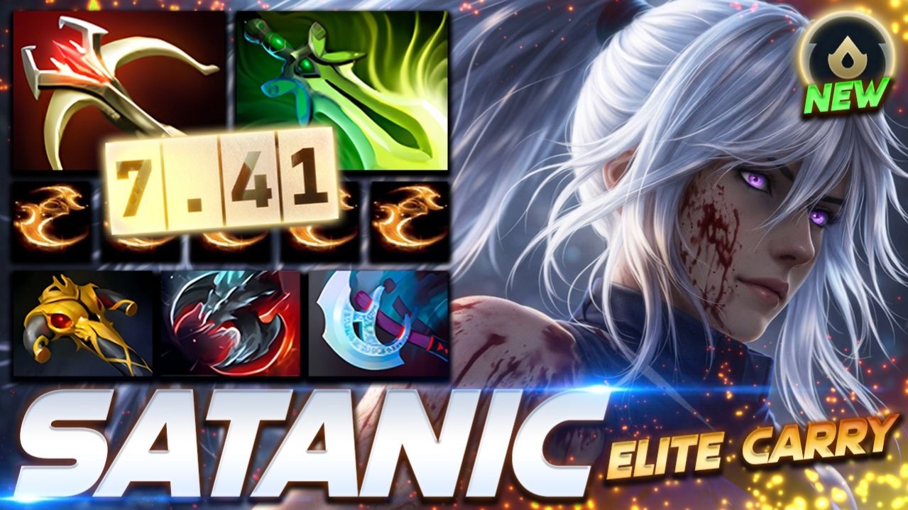 [7.41] Satanic Luna Elite Carry — профессиональный геймплей в Dota 2 [Смотри и учись]