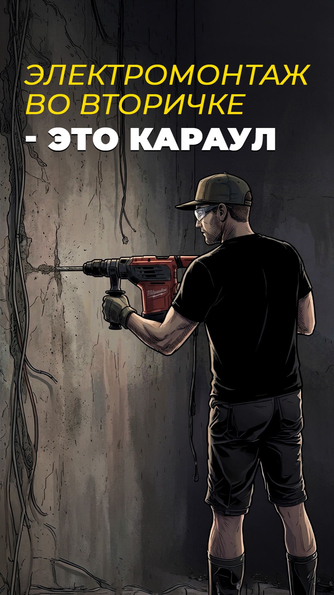 Электромонтаж во вторичке: сложности при работе с бетоном
