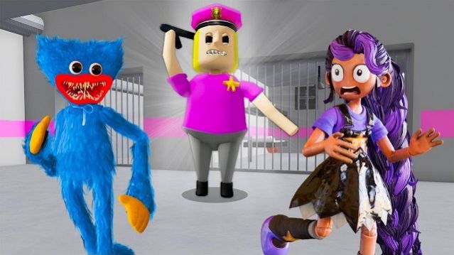 ХАГГИ ВАГГИ ИГРАЕТ С ЛИЛИ ЛАЙБРЕЙДЗ в ПОБЕГ ИЗ ТЮРЬМЫ БАРРИ В ROBLOX POPPY PLAYTIME РЕАКЦИЯ