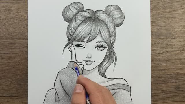 Как шаг за шагом нарисовать красивую девушку карандашом простым