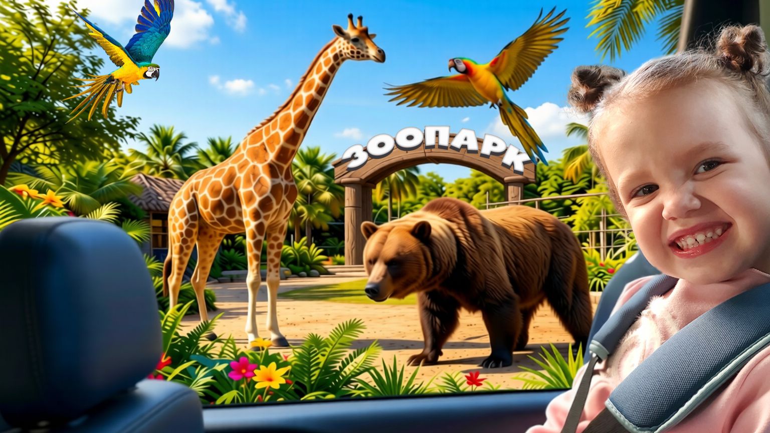 Оливия кормит кроликов с рук! Весь день в Ялтинском зоопарке "Сказка"