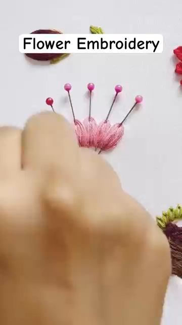 Flower_Embroidery_#diy_#embroidery_#embroiderydesign_#embroiderytutorial