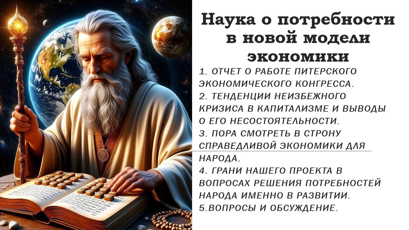 Наука о потребности в новой модели экономики.