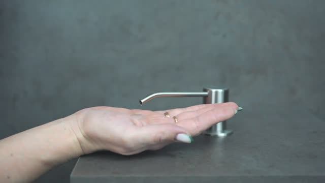 Дозатор для жидкого мыла Lemark Expert LM8201S 300 мл, встраиваемый, для кухни, нержавеющая сталь