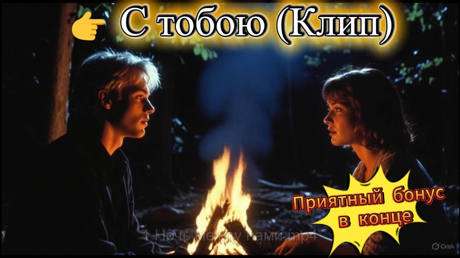 С тобою (Клип) любовная лирика, поэзия, ночь, звезды, костёр, романтика, ИИ-музыка, стихи