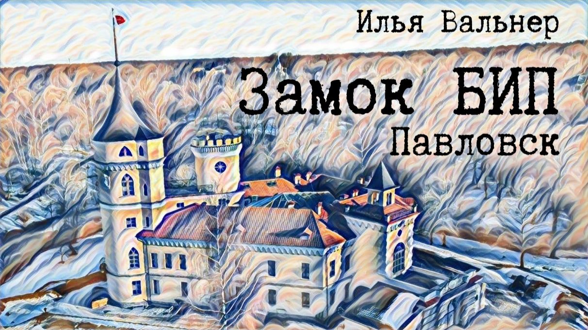 Замок Бип в Павловске съемка с высоты.