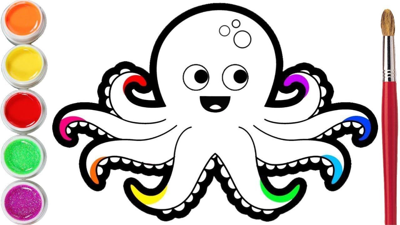 Мультик для детей- Как нарисовать ОСМИНОГА для детей/Рисование ОСМИНОГА для детей