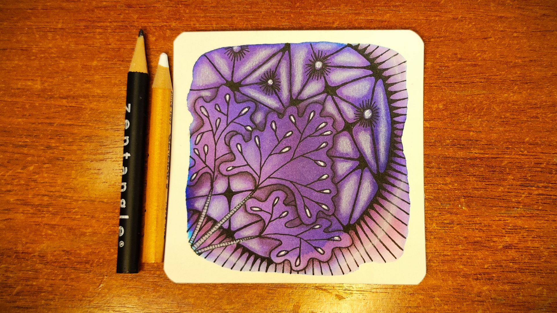 Зентангл Листья