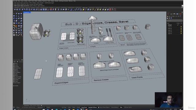 15 - Rhino SubD Expand Edges Remove Crease Insert Point