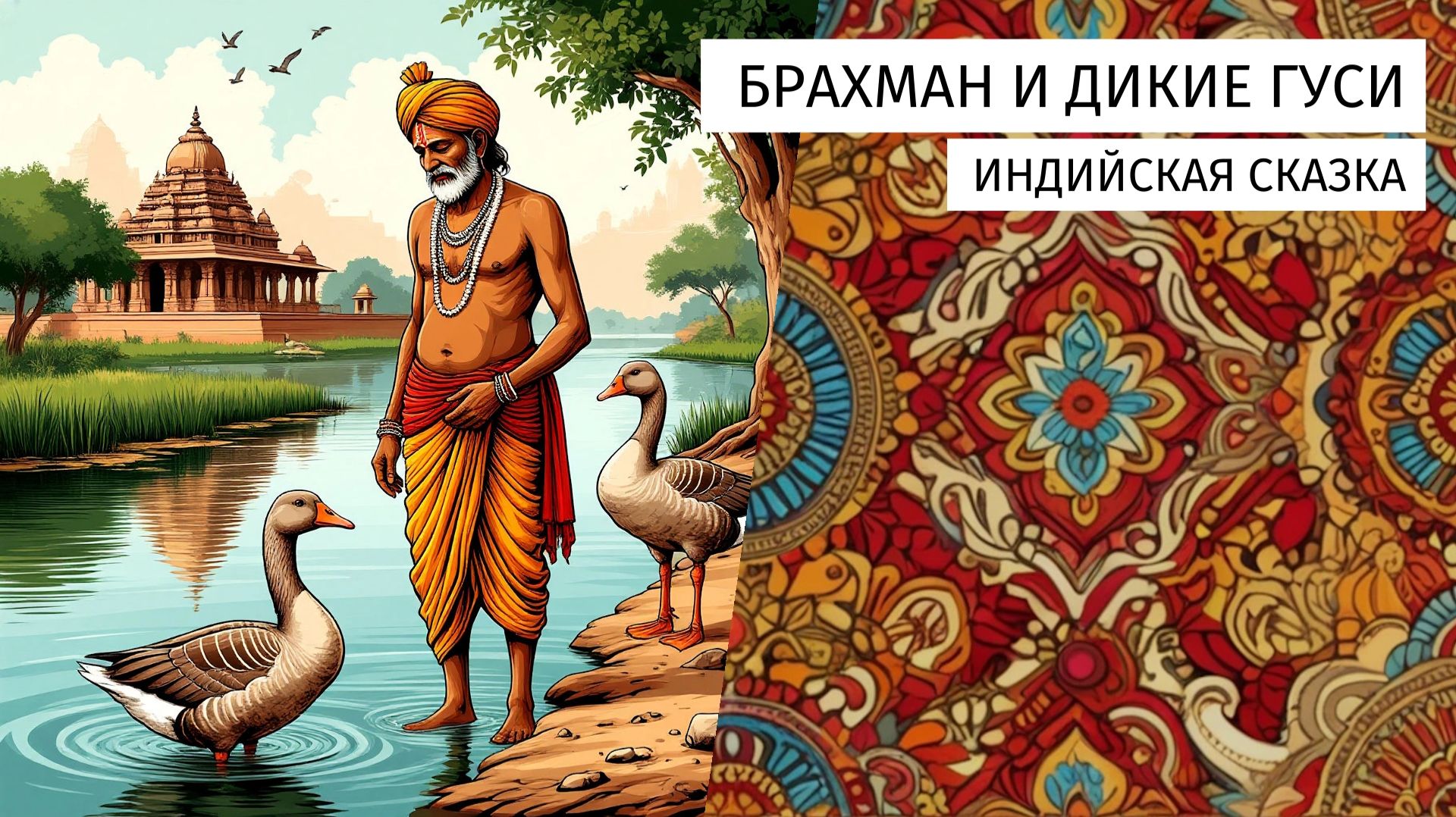 Брахман и дикие гуси. Индийская сказка.