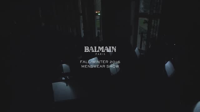 Показ мужской коллекции Balmain осень-зима 2016-2017