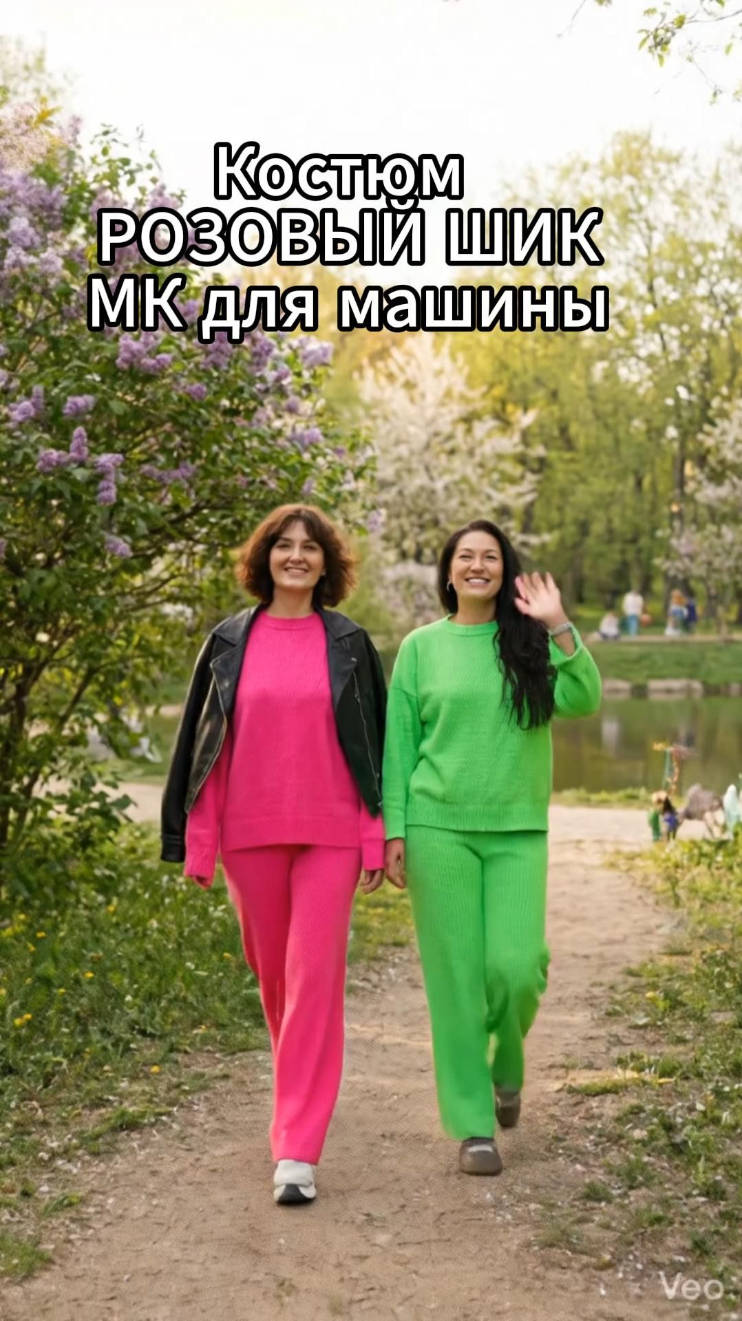 Костюм РОЗОВЫЙ ШИК. МК для машинного вязания