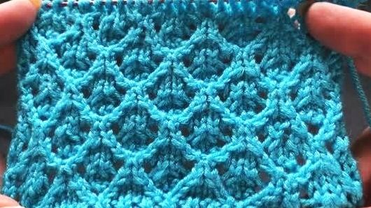 КРАСИВЫЙ АЖУРНЫЙ УЗОР СПИЦАМИ💜