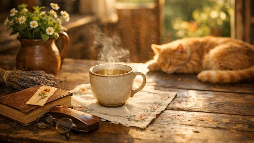 Музыка для сна, как в детстве у бабушки | 24 минуты с котиком