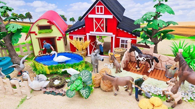 Постройте миниатюрную загородную ферму для приключений | Скотный двор для лошадей и крупного рогатог