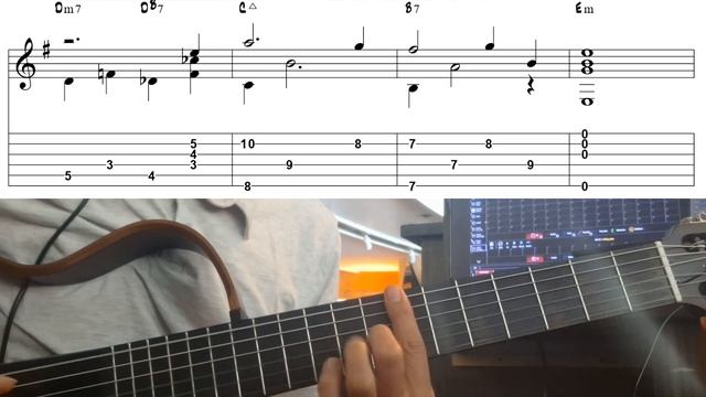 AUTUMN LEAVES на Гитаре. Уроки гитары. Ноты и табы для Гитары Alejandro Marin