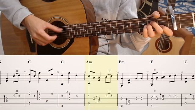 ALWAYS WITH ME Унесенные Призраками на Гитаре. Уроки Гитары. Ноты и табы для Гитары Chillutar