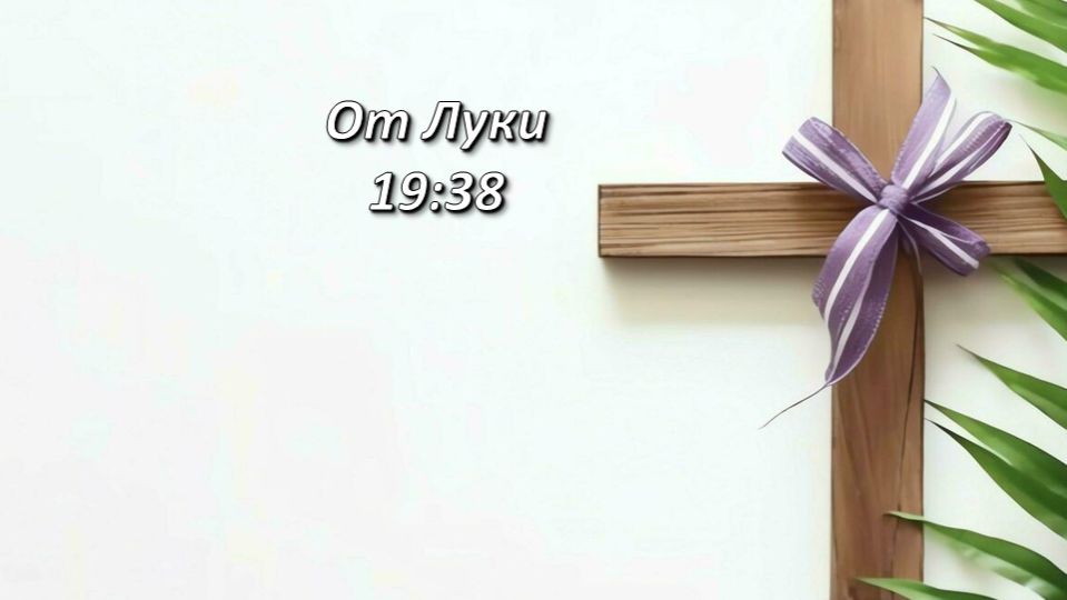 Стих дня. От Луки, 19;38.