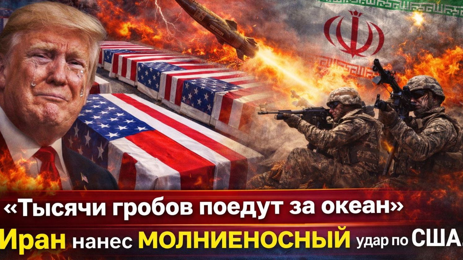 «Тысячи гробов поедут за океан» Иран нанес МОЛНИЕНОСНЫЙ удар по США. Союзники открыли новый фронт