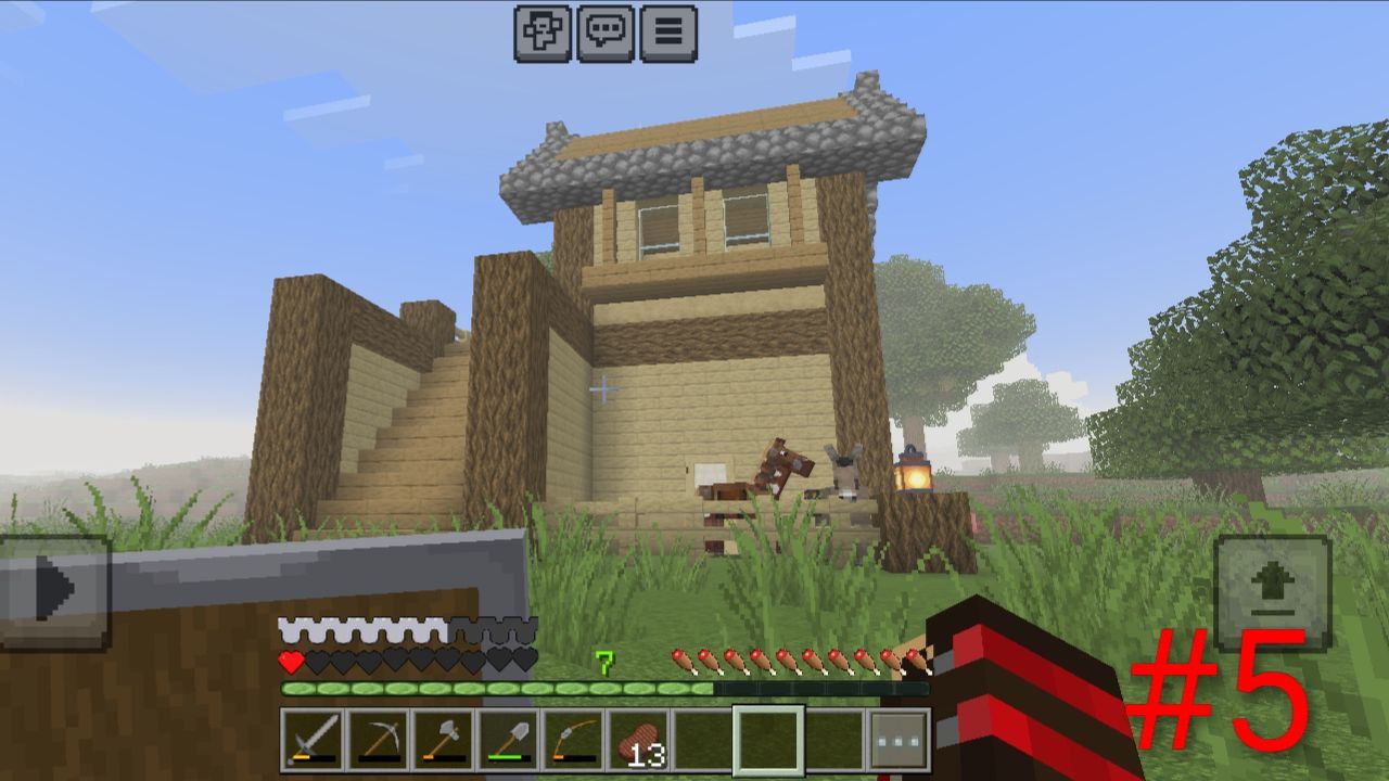 Ч-5. Выживание с ХЕРОБРИНОМ в Майнкрафт. Стройка дома ч 1.