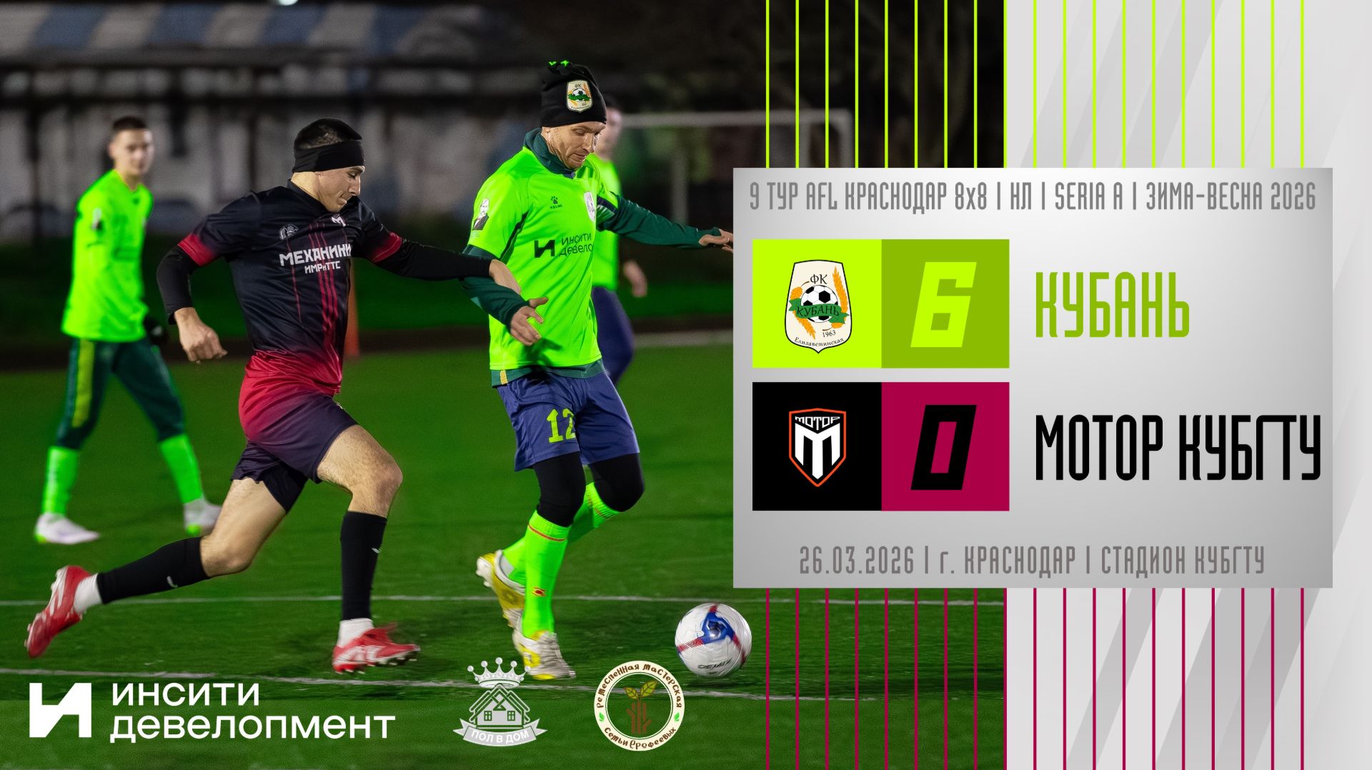 Кубань - Мотор КубГТУ | 26.03.2026 | Обзор матча